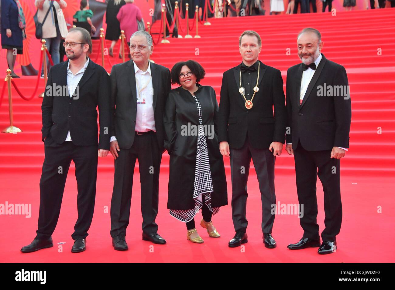 Moscow. (from left to right) Judges of the main competition of a ...