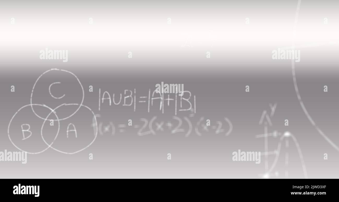 Image of mathematical equations on white background Stock Photo - Alamy