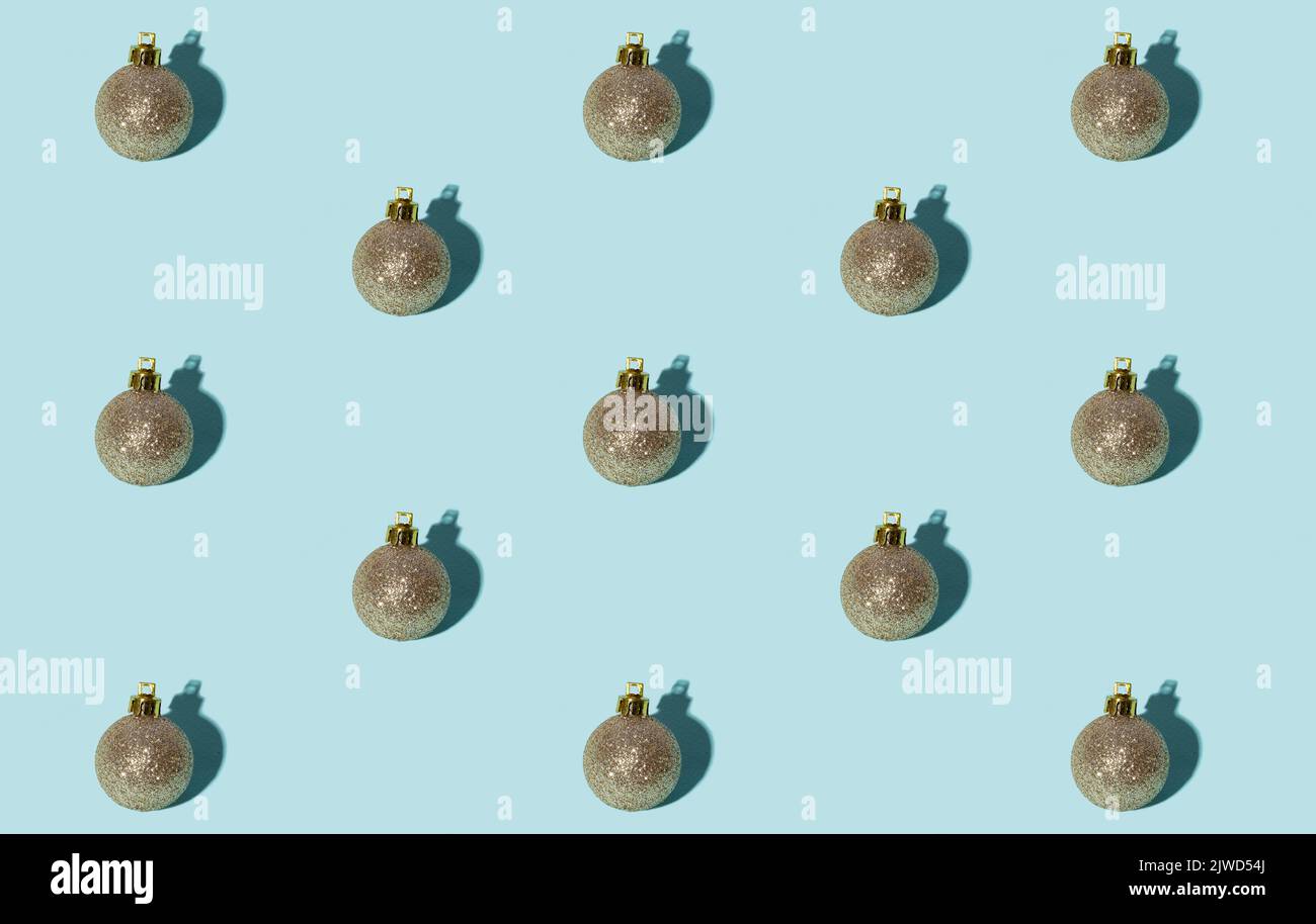 blue xmas background gray bauble seamless pattern Stock Photo - Alamy