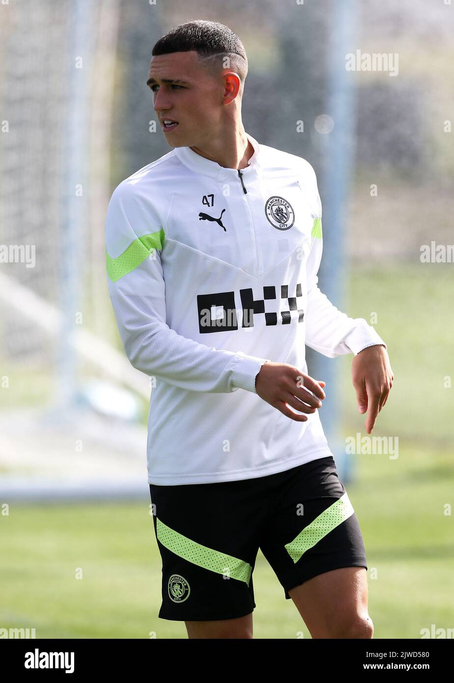 Manchester City's Phil Foden during a training session at the City ...