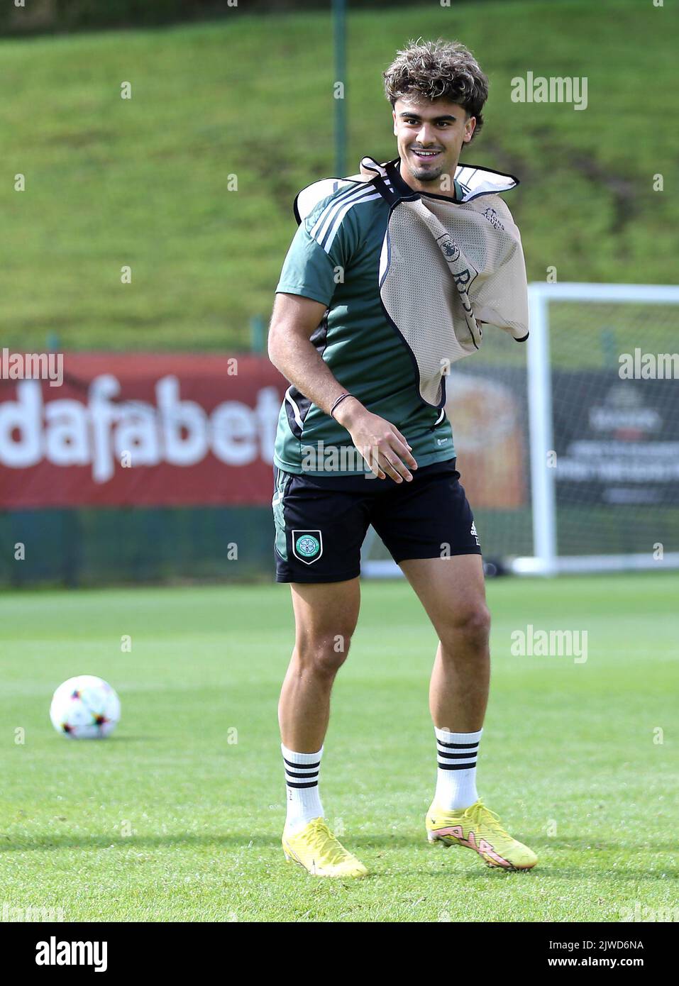 Celtic's Jota during a training session at the Lennoxtown Training ...