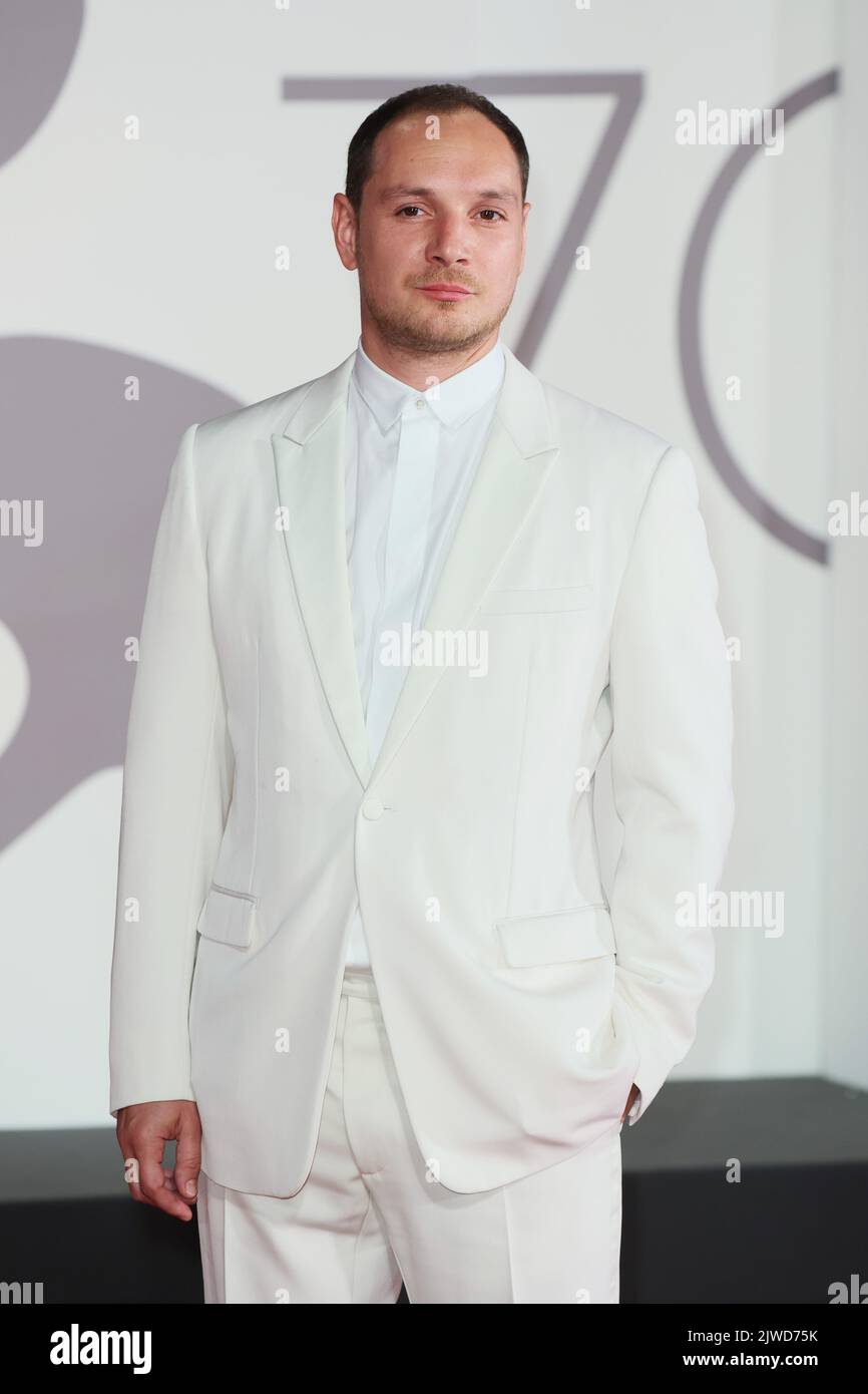 VENICE, ITALY - SEPTEMBER 02: Alexis Manenti attends the "Athena" red ...