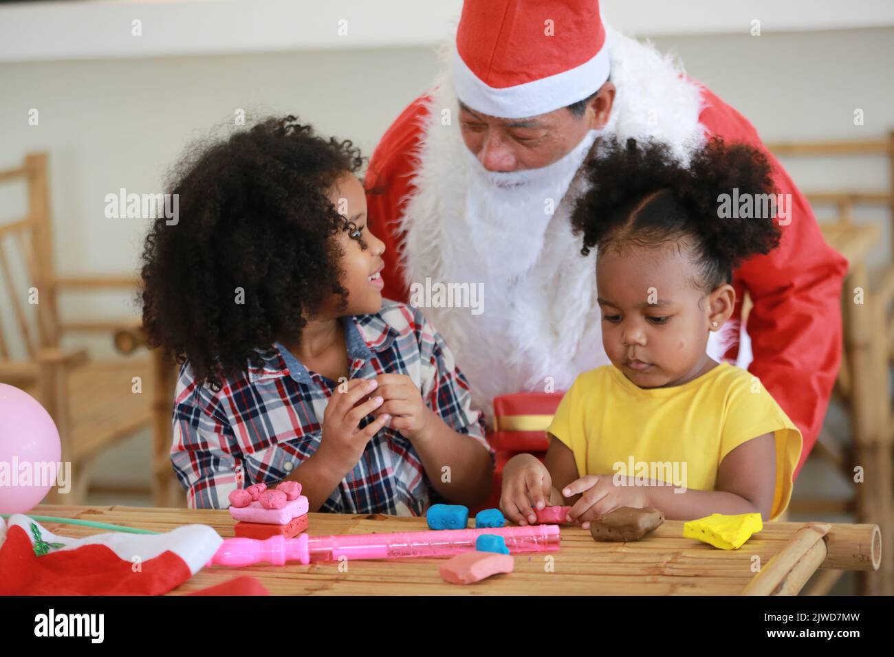 Group of happy children playing at playground Stock Photo - Alamy