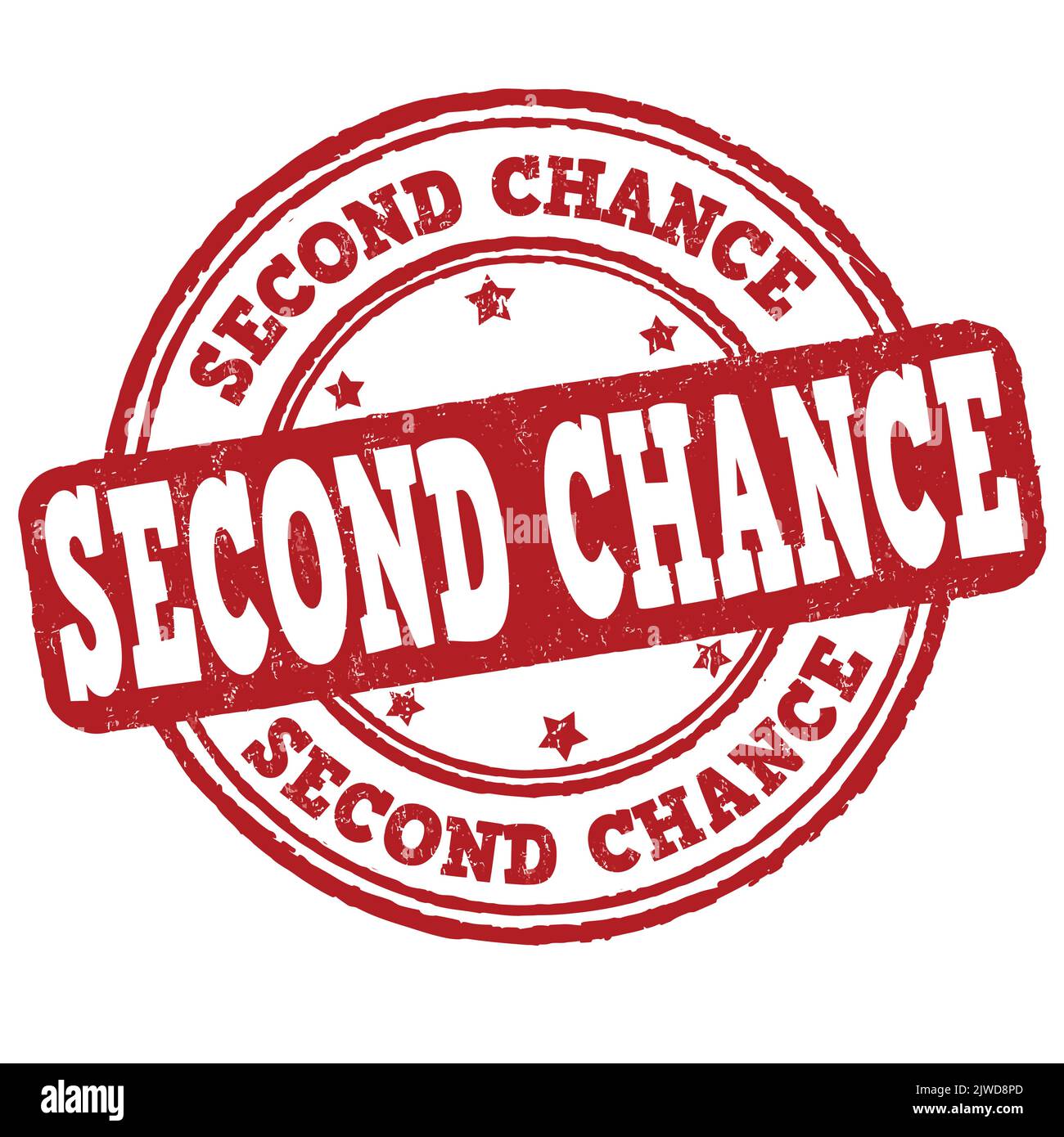 Second chance grunge rubber stamp on white background, vector ...