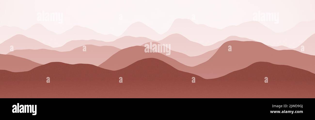 design red wide of hills ridges in the mist digitally made texture ...