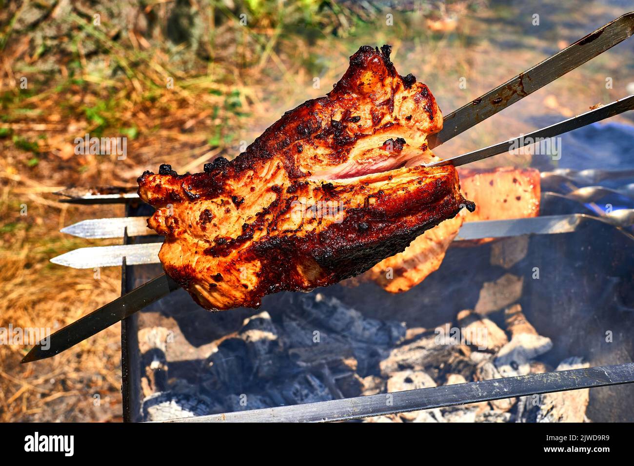 Smoked juicy tasty beef steak hi-res stock photography and images - Alamy