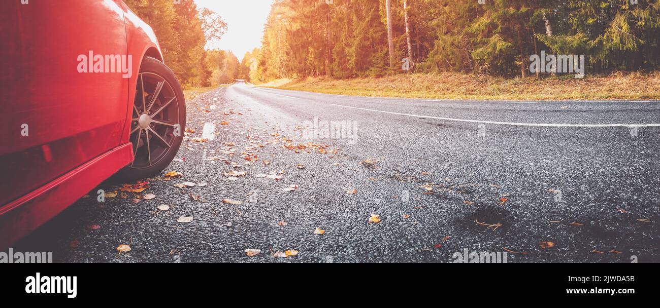 Car asphalt road hi-res stock photography and images - Alamy