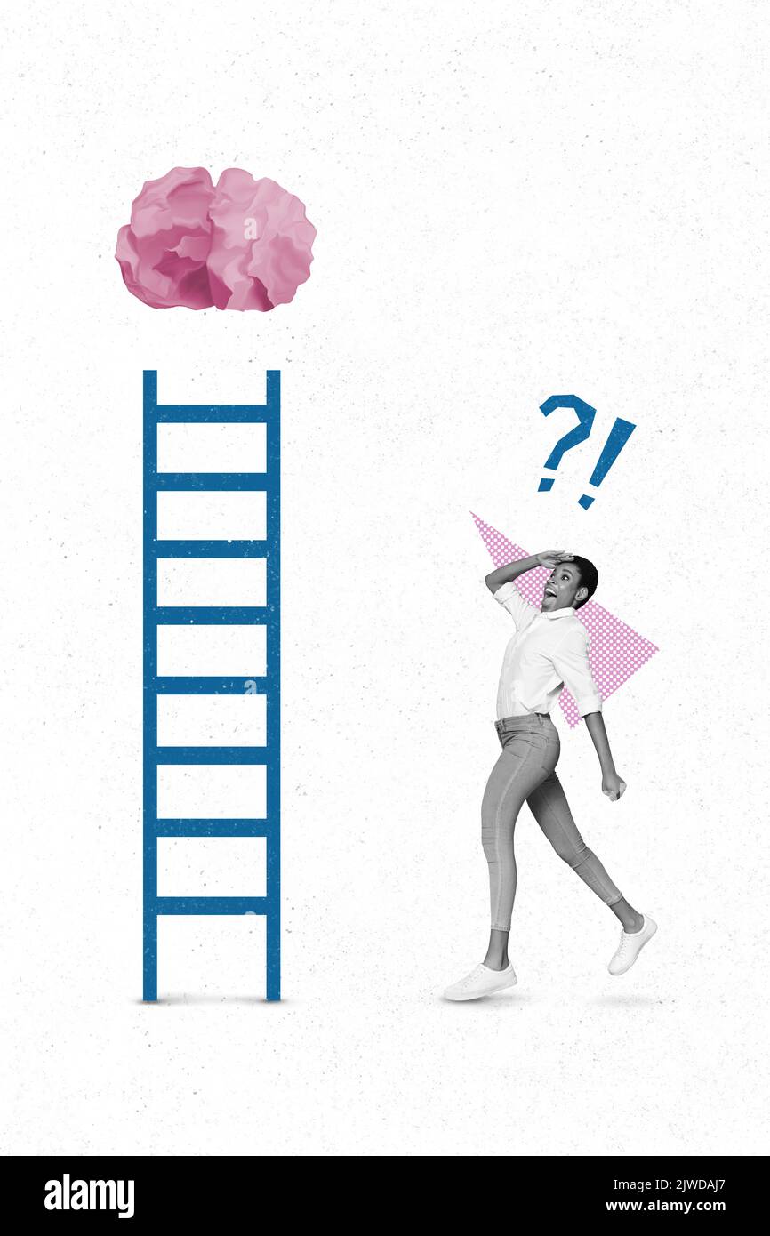 Creative 3d collage picture poster postcard artwork image of funny ...