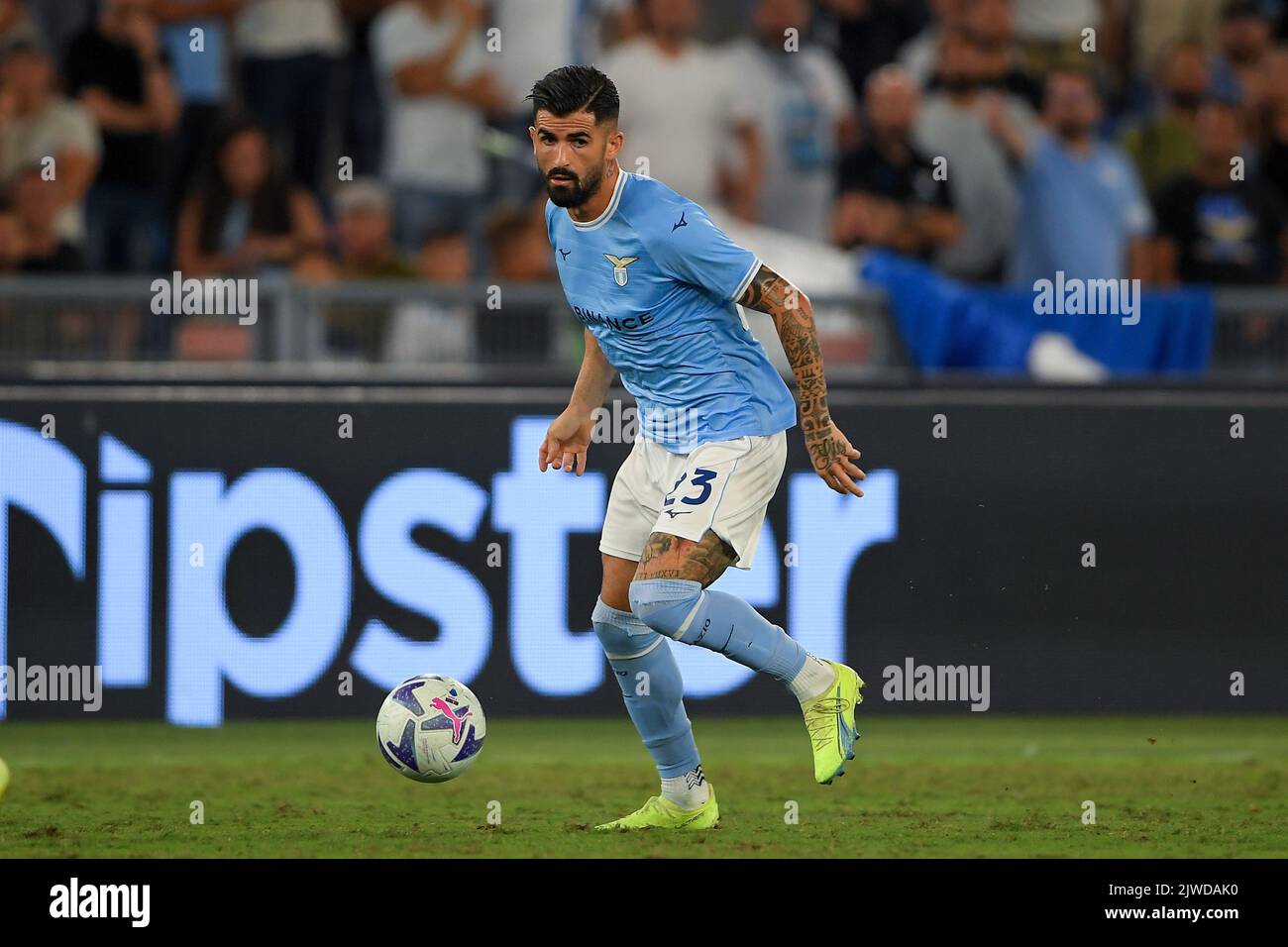 Elseid Hysaj of SS Lazio during the Serie A match between SS Lazio and ...
