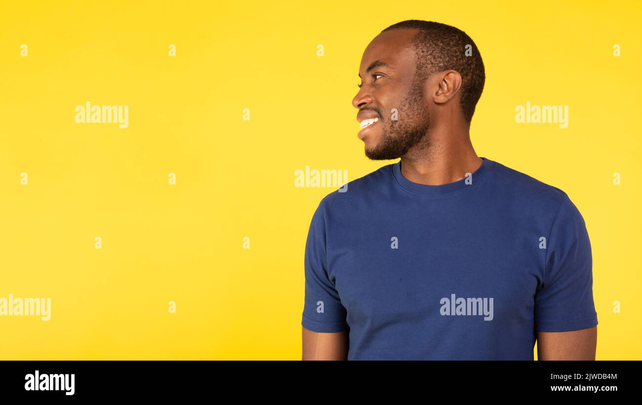 Young black man head turn to side hi-res stock photography and images ...