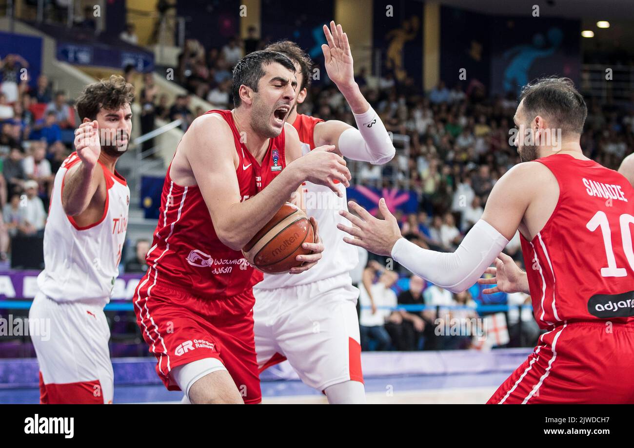 Tbilisi, Georgia, 4th September 2022. Giorgi Shermadini of Georgia in ...