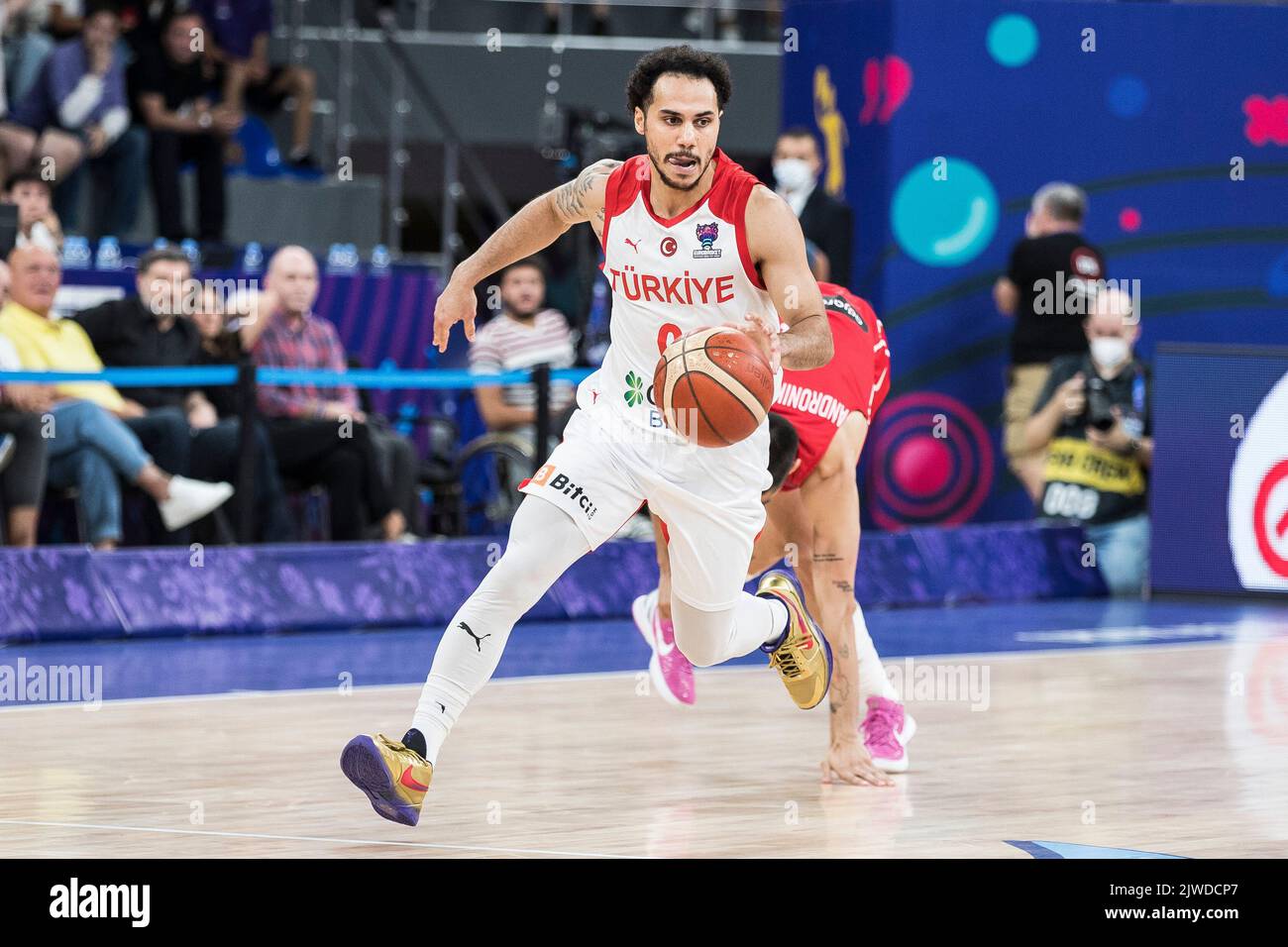 Tbilisi, Georgia, 4th September 2022. Shane Larkin of Turkey in action ...