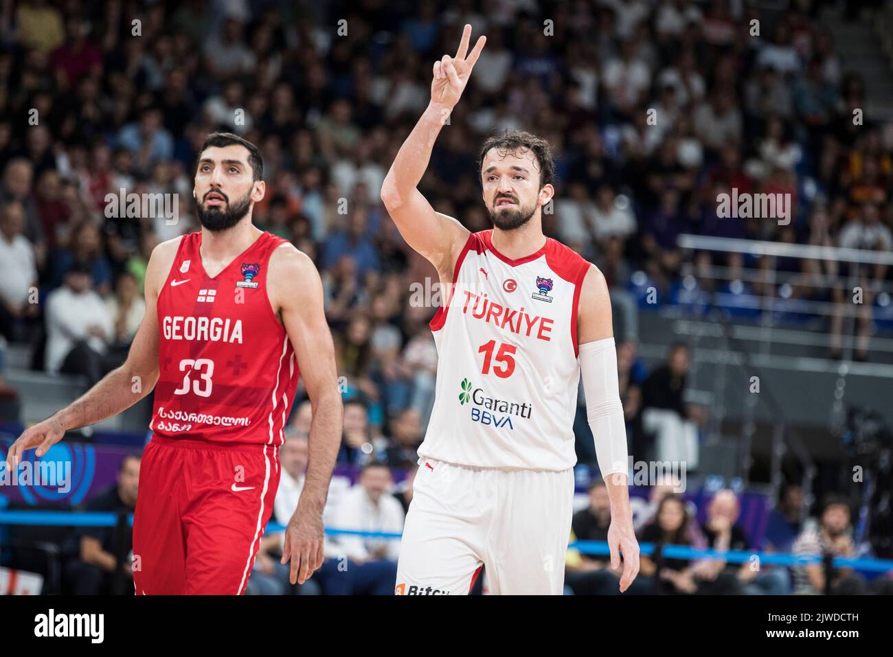 Tbilisi, Georgia, 4th September 2022. Sertac Sanli of Turkey reacts ...
