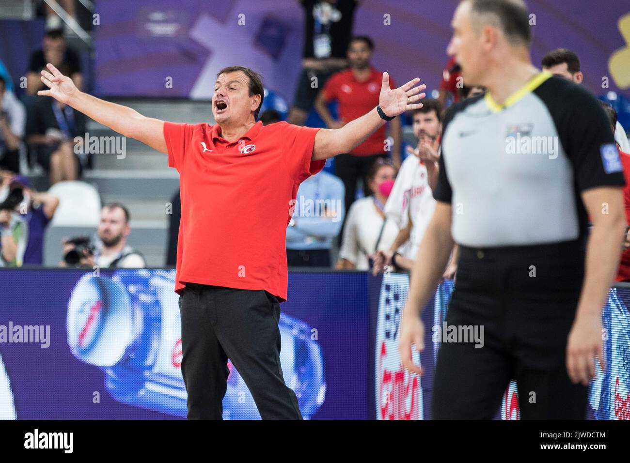 Tbilisi, Georgia, 4th September 2022. Head Coach Ergin Ataman of Turkey ...