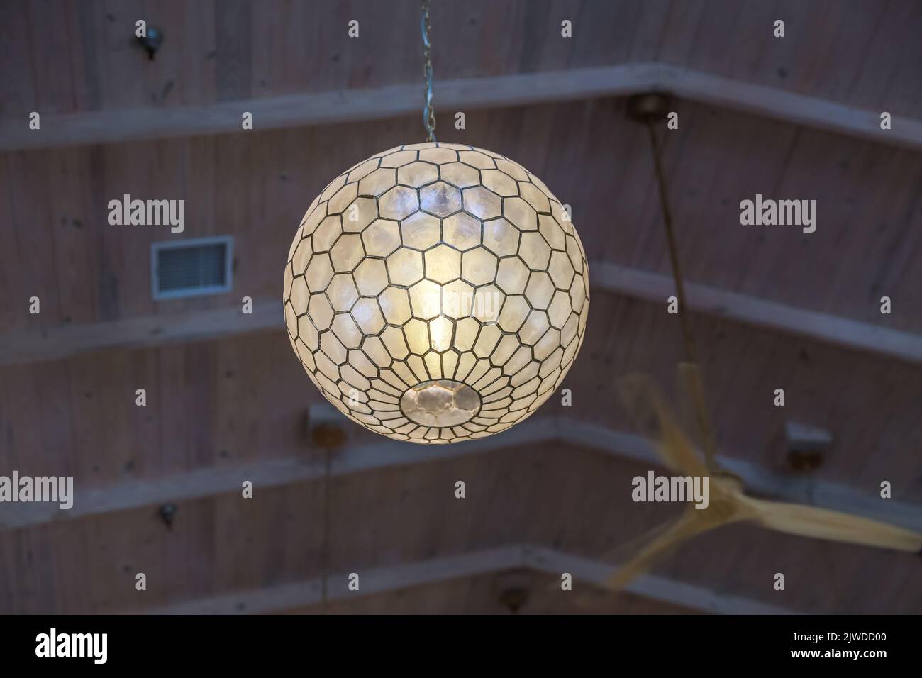 large glove shell octagon beehive ceiling light fixture Stock Photo - Alamy