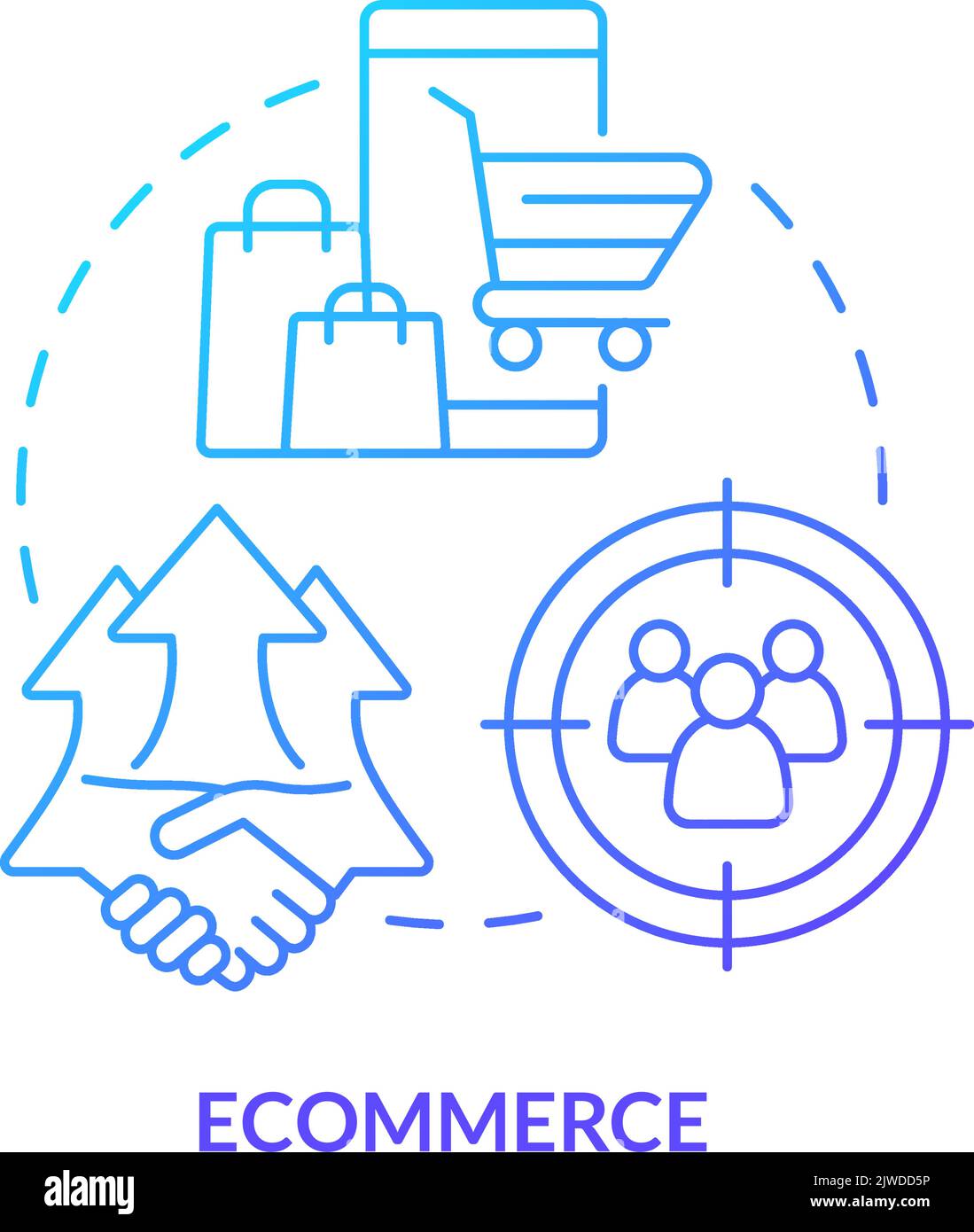 Ecommerce blue gradient concept icon Stock Vector Image & Art - Alamy