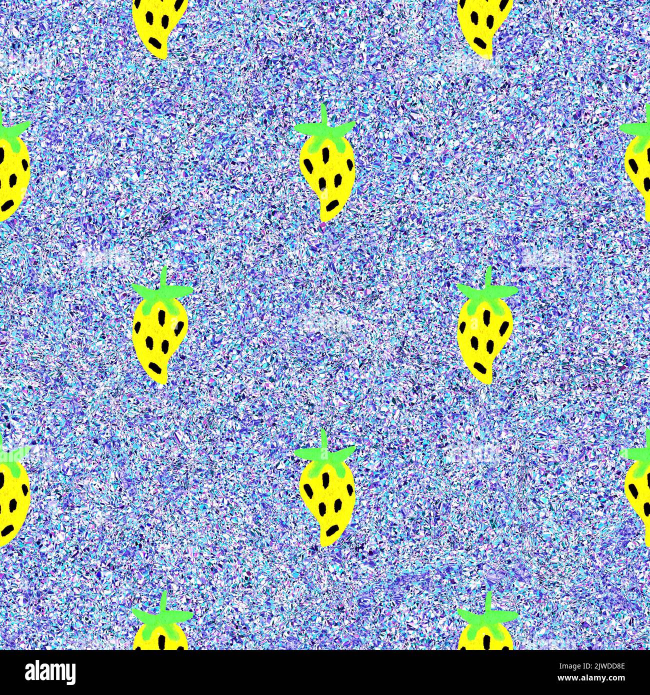 Bright strawberry vintage seamless pattern. Cottagecore retro summer ...