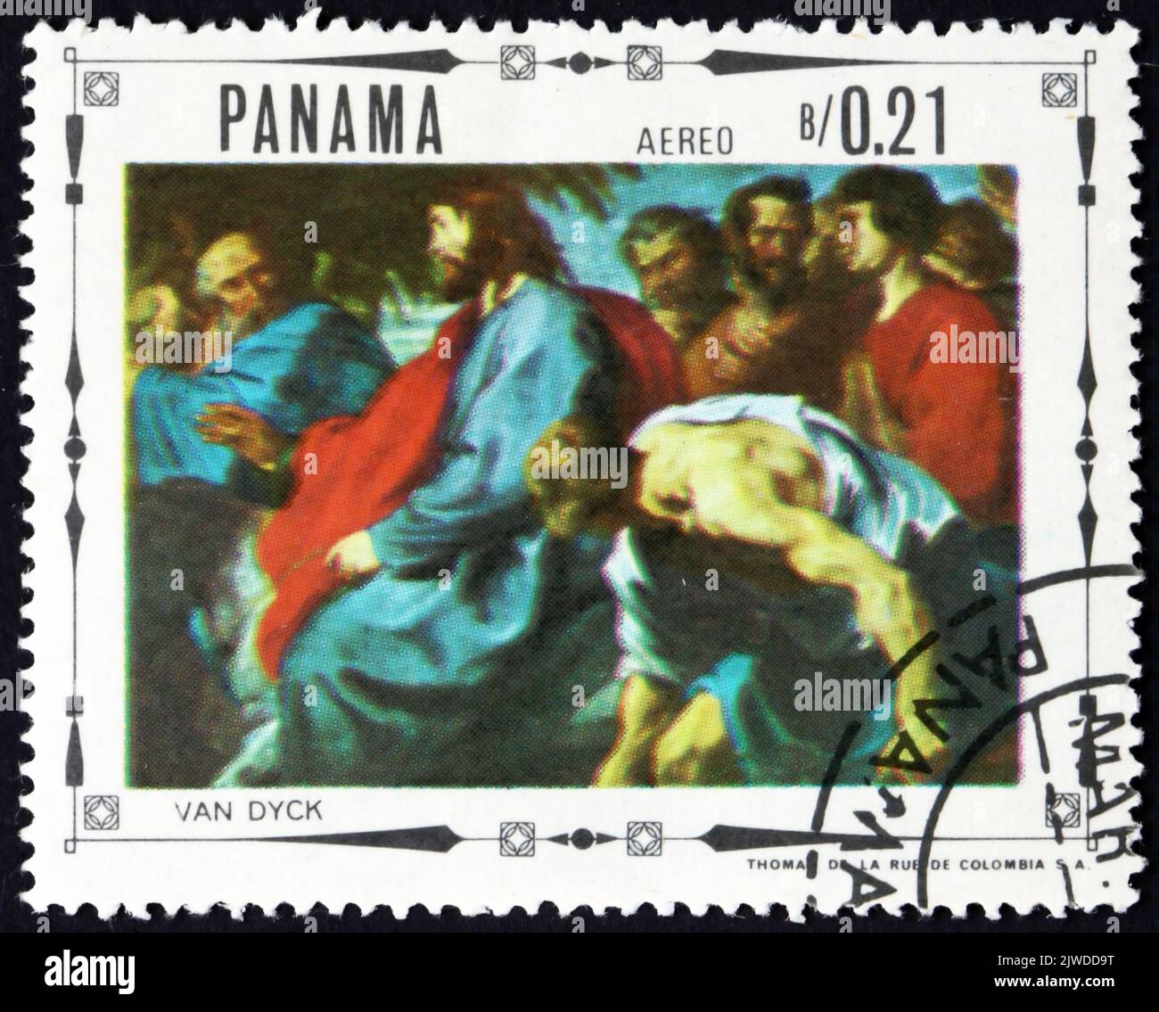 PANAMA - CIRCA 1968: a stamp printed in Panama shows Christs entry into ...