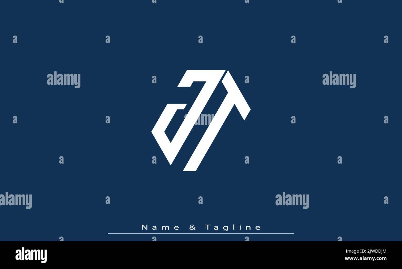 Alphabet letters Initials Monogram logo JT , TJ Stock Vector Image ...