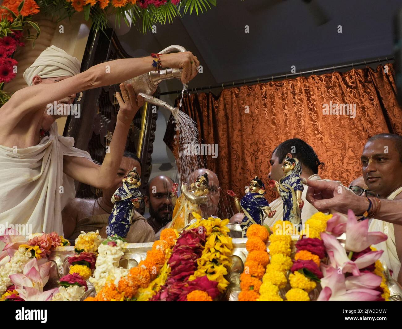 September 4, 2022, Vrindavan, Uttar Pradesh, India: Vaishnav devotees ...