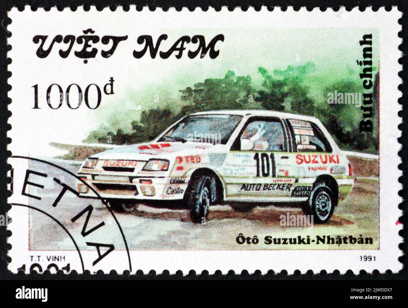 VIETNAM - CIRCA 1991: a stamp printed in Vietnam shows Suzuki, Japanese ...