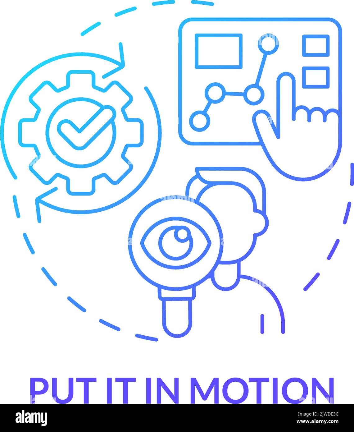 Put it in motion blue gradient concept icon Stock Vector Image & Art ...