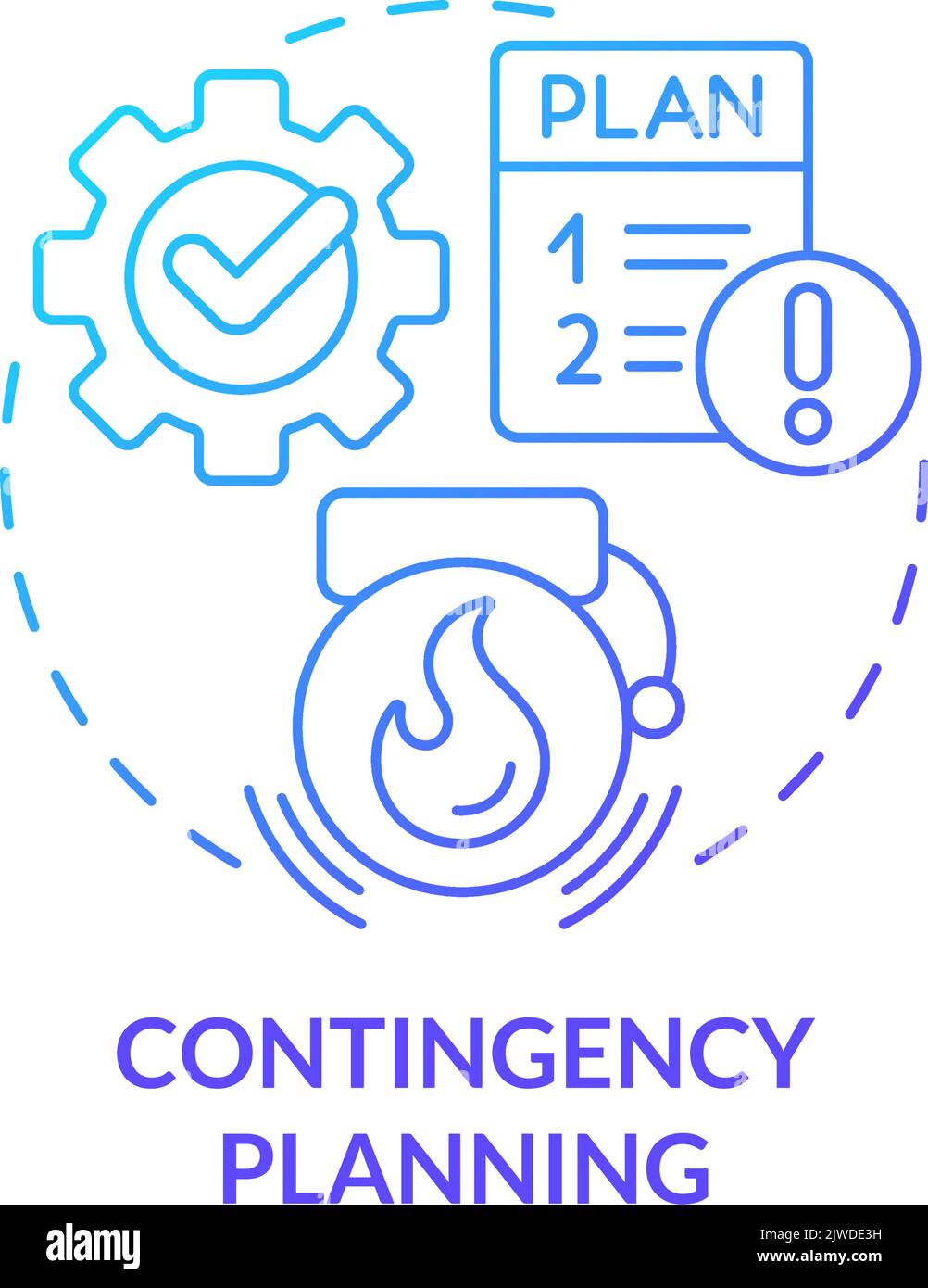 Contingency planning blue gradient concept icon Stock Vector Image ... Contingency planning blue gradient concept icon Stock Vector Image ...