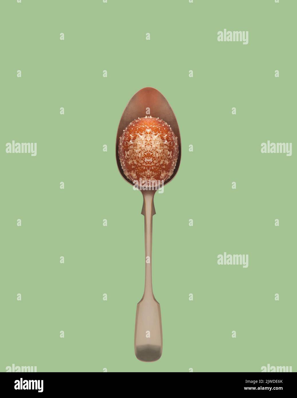 Homemade fresh fried snack doughnut frosted with cinnamon and sugar on ...