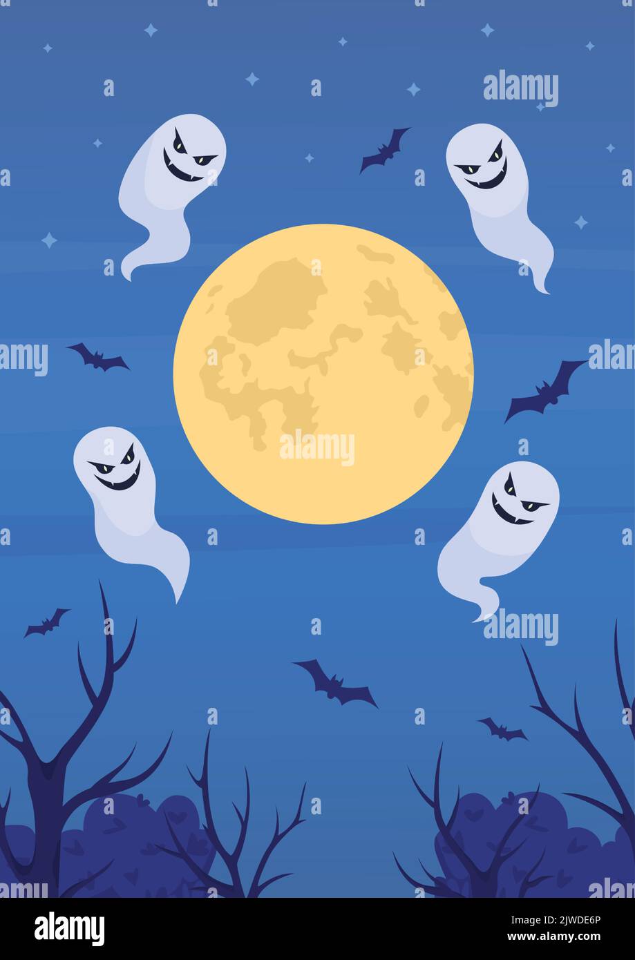 Scary moon animation hi-res stock photography and images - Alamy