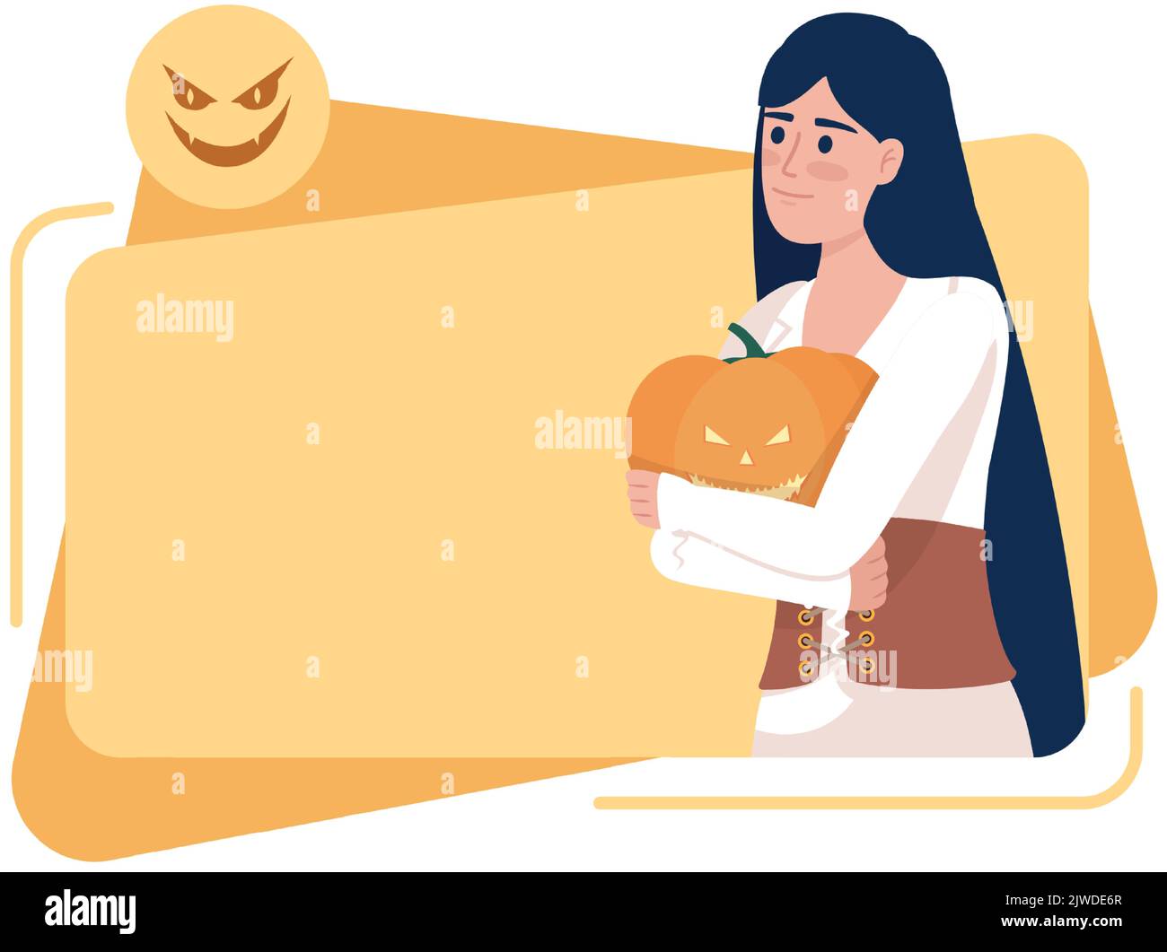 Halloween jack lantern speech bubble hi-res stock photography and ...