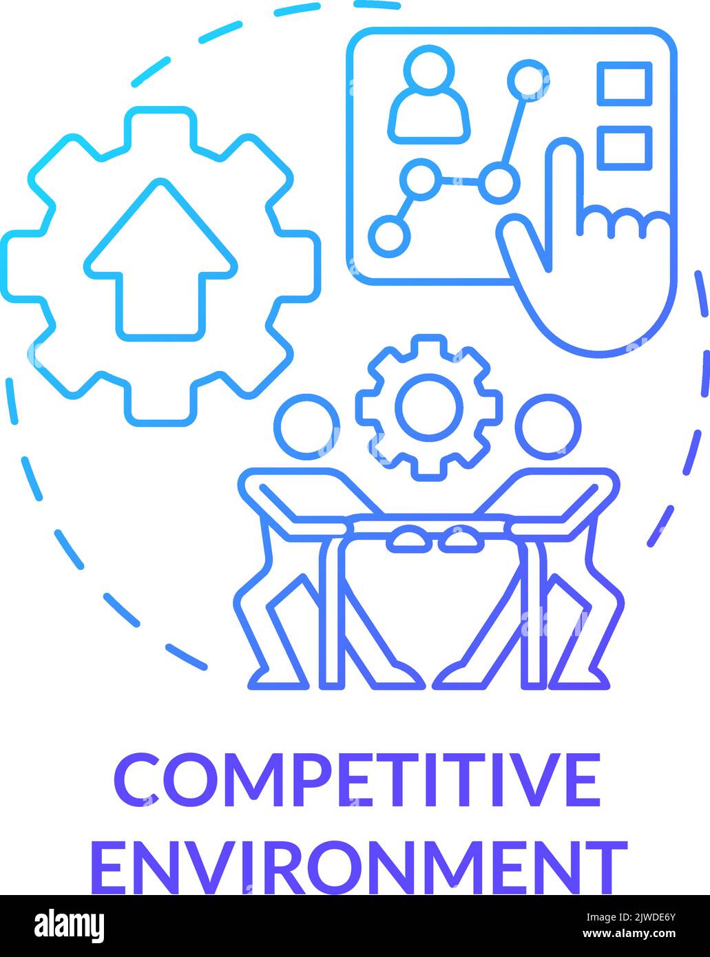 Competitive environment blue gradient concept icon Stock Vector Image ... Competitive environment blue gradient concept icon Stock Vector Image ...