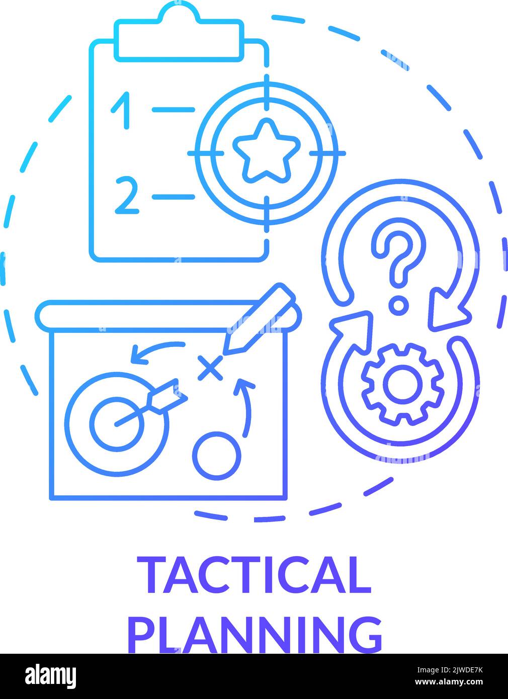 Tactical planning blue gradient concept icon Stock Vector Image & Art ...