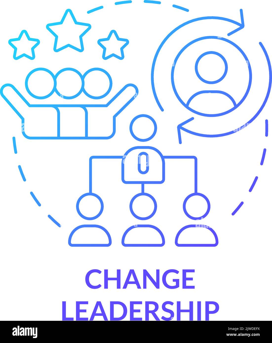 Change leadership blue gradient concept icon Stock Vector Image & Art ...