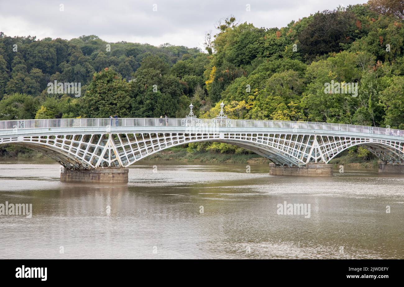 the chepstow road bridge on the banks of the river wye crossing between ...