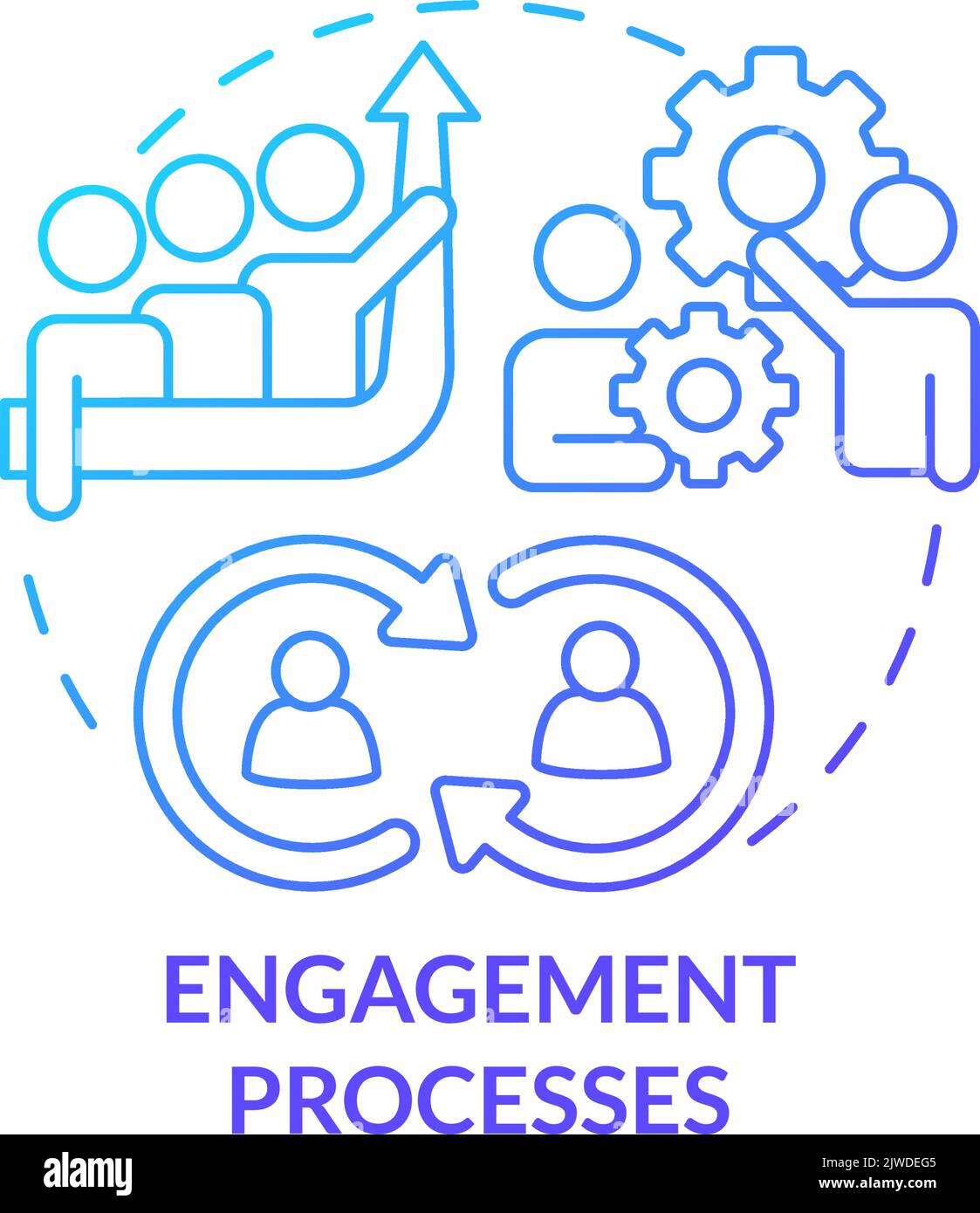 Engagement processes blue gradient concept icon Stock Vector Image ... Engagement processes blue gradient concept icon Stock Vector Image ...