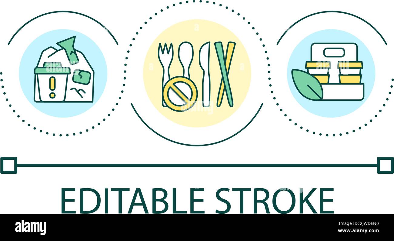 Avoid single use plastic loop concept icon Stock Vector Image & Art - Alamy