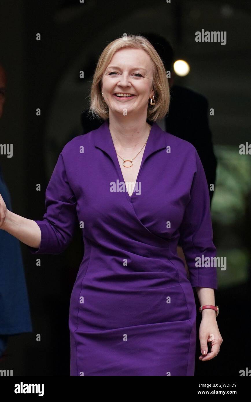 Liz Truss arriving at the Conservative Campaign Headquarters (CCHQ) in ...