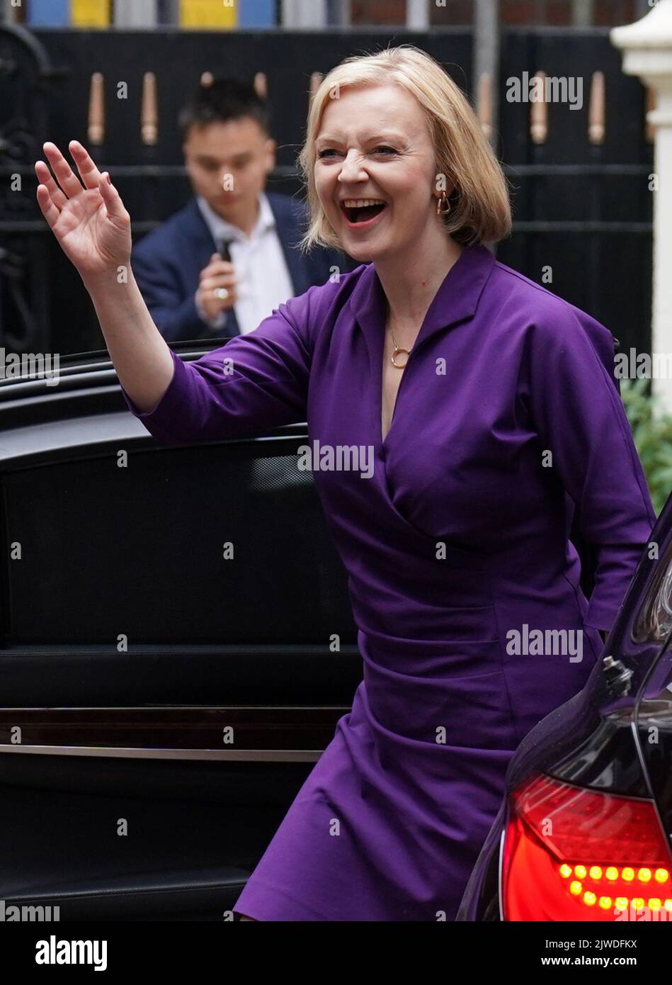 Liz Truss arriving at the Conservative Campaign Headquarters (CCHQ) in ...