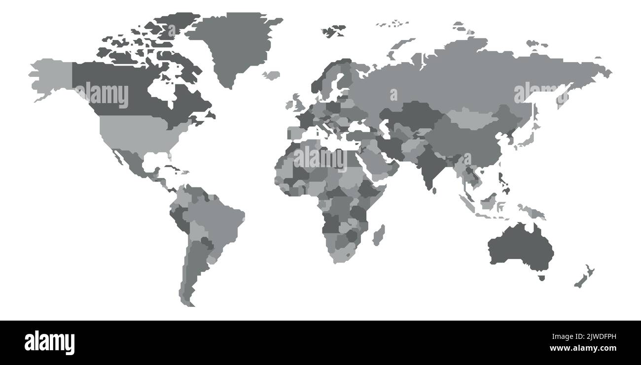 Simplified smooth border World map Stock Vector Image & Art - Alamy