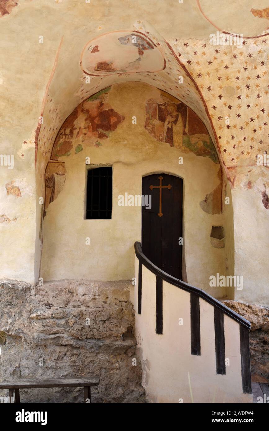 Entrance Door, Arched Alcove and External Staircase to the c16th ...