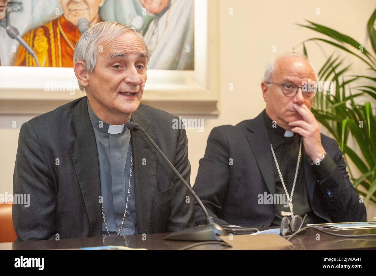 Italy, Rome, Vatican, 22/09/05. Card. Matteo Zuppi and Msgr. Giuseppe ...