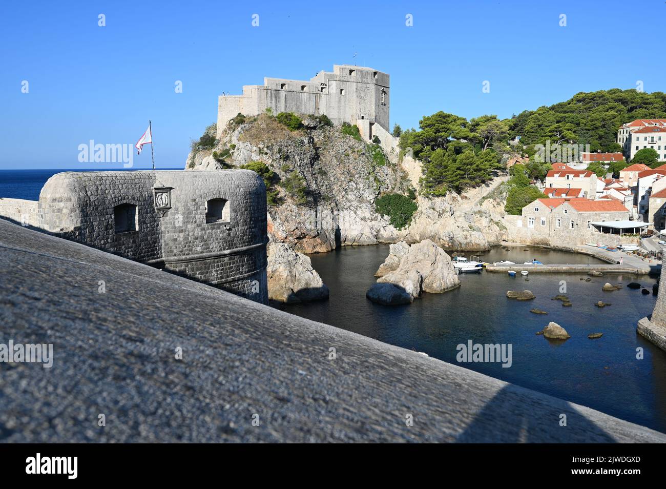 Fort Lovrijenac also known as the Red Keep in Game of Thrones Stock ...