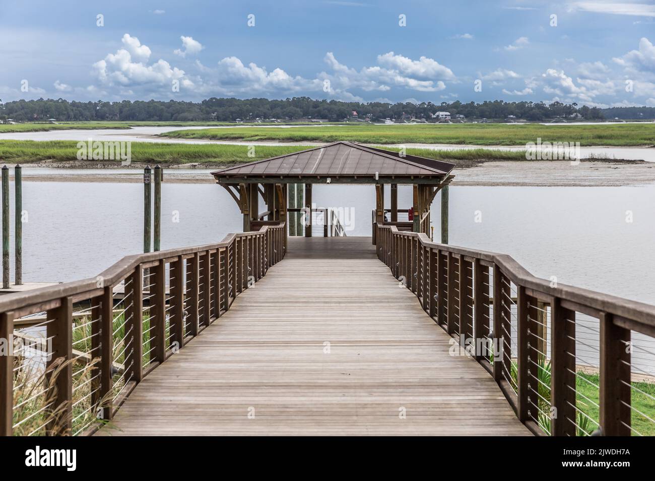A long view of the pier at Wright family park and Calhoun street dock ...