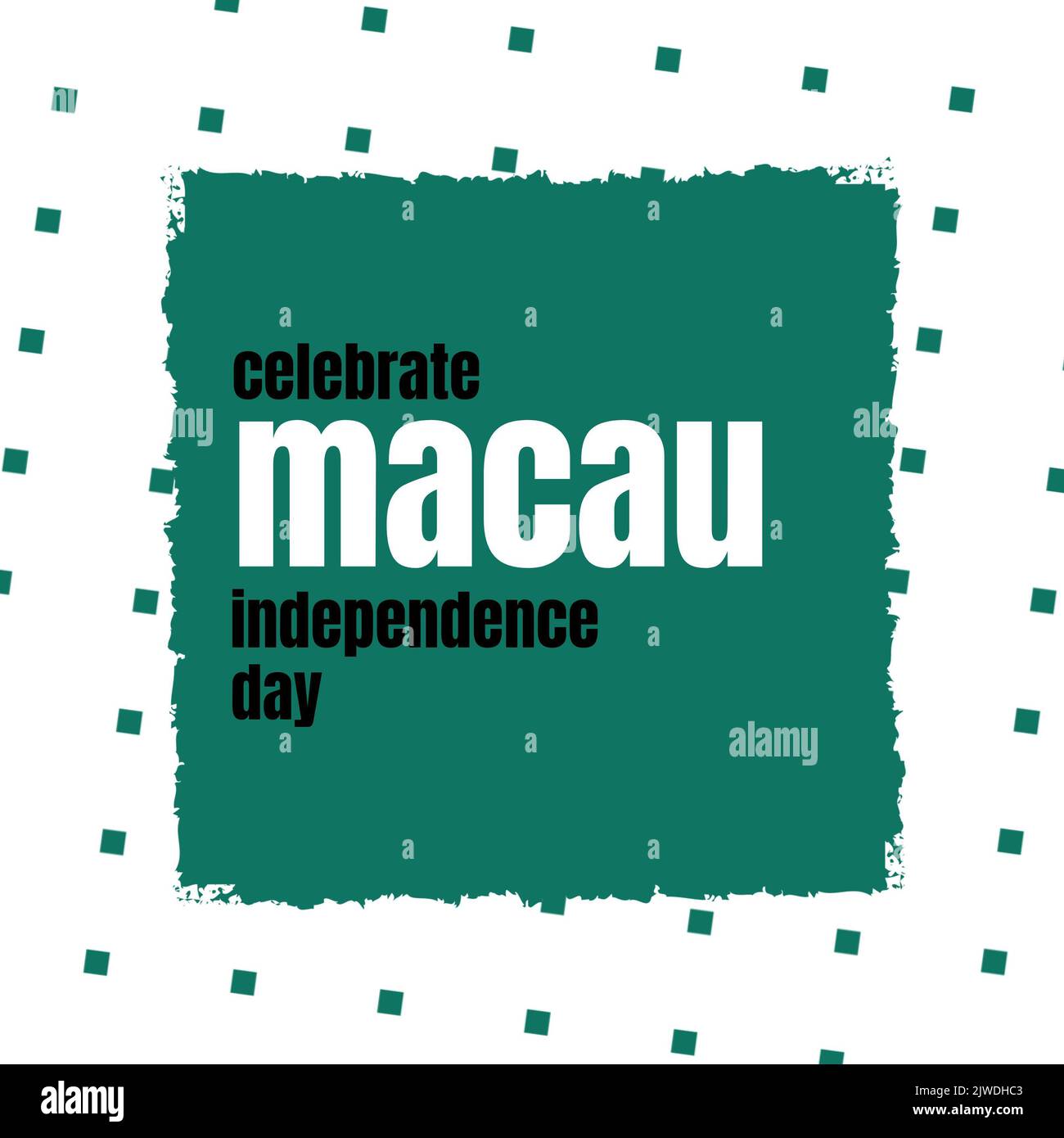 Composition of celebrate macau independence day text over green shapes ...