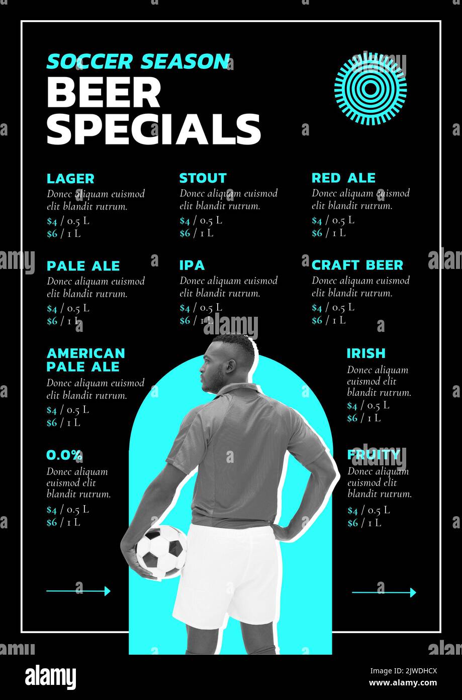 Soccer design template hi-res stock photography and images - Alamy