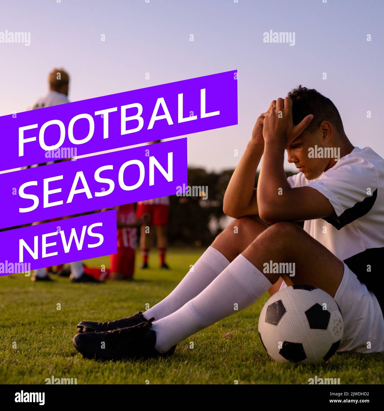 Composition of football season news text over diverse football players ...