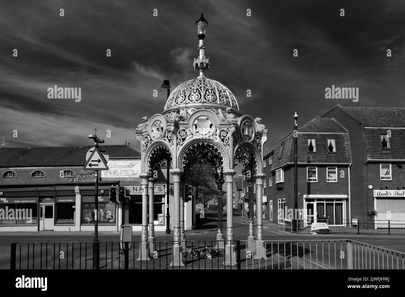 The ornate March Coronation Memorial Fountain, March town ...