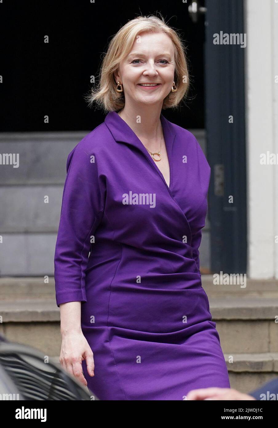 Liz Truss departs Conservative Campaign Headquarters (CCHQ) in London ...