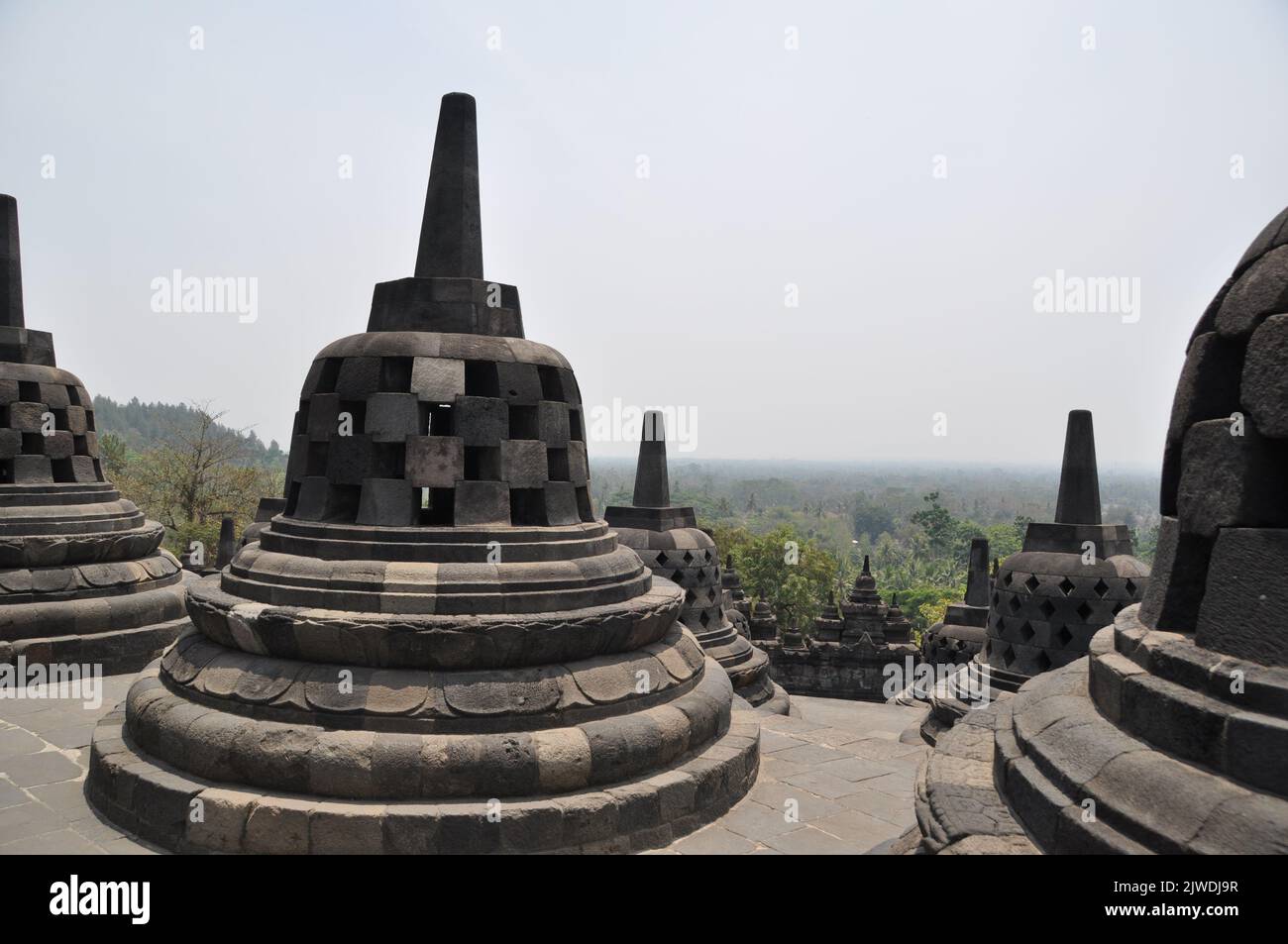The Borobudur temple in Muntilan, Central Java, Indonesia Stock Photo ...