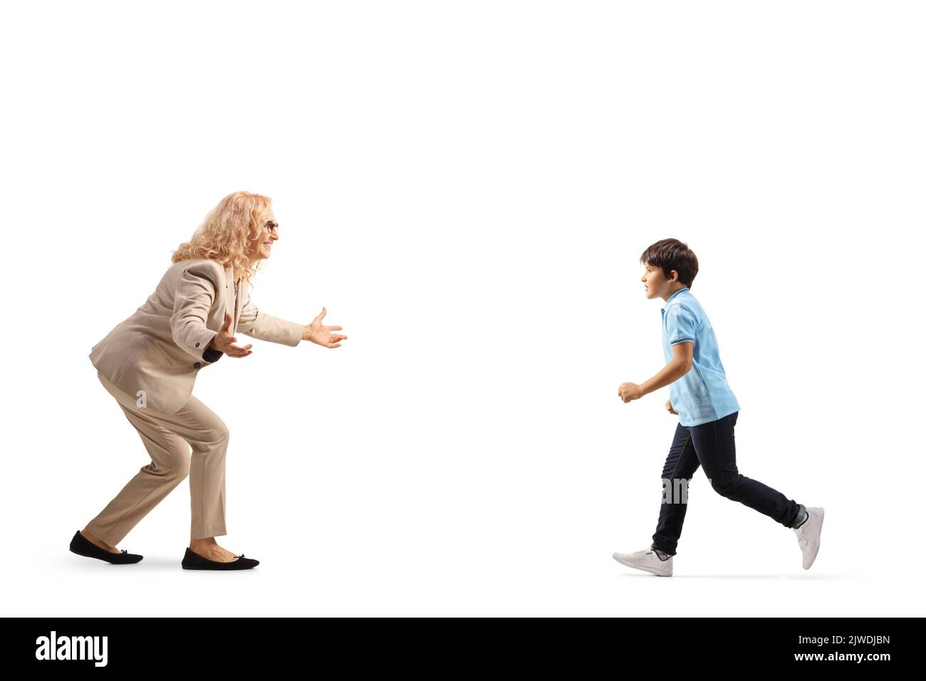 Student boy running Cut Out Stock Images & Pictures - Alamy